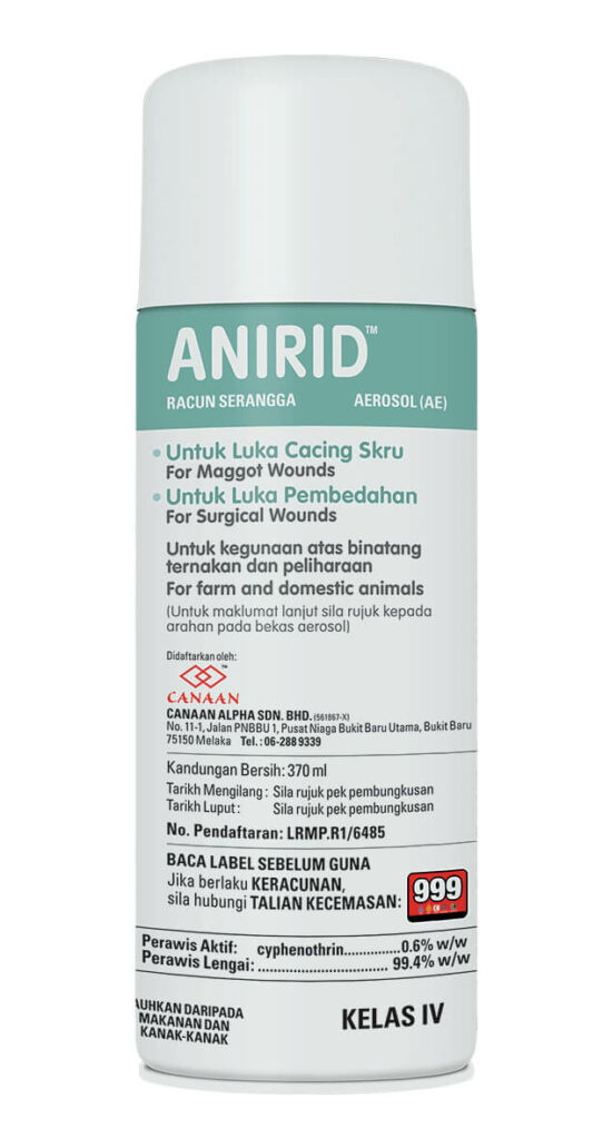 Anirid Maggot and Surgical Wounds Treatment Aerosol Spray - Canaan ...