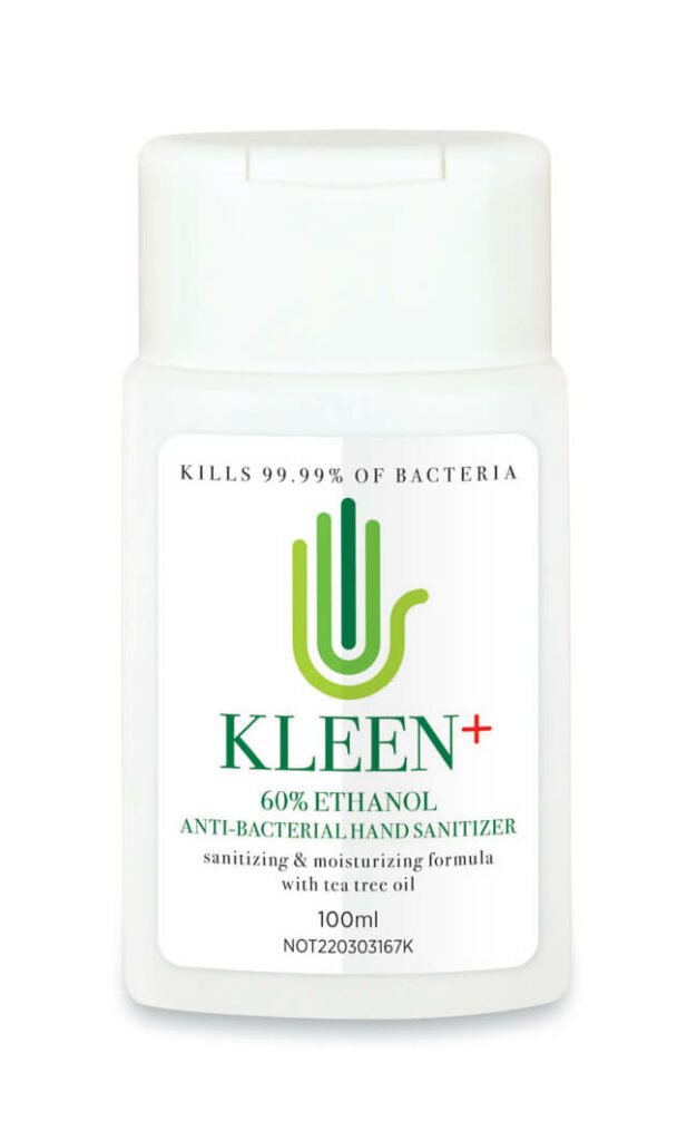 Kleen+ 60% Alcohol Sanitizer w/ Tea Tree Oil | Canaan Alpha